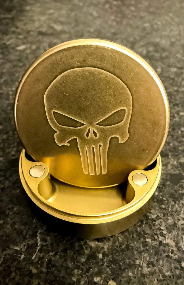HogDoggins.com | Naval Brass Pocket Puck Storage Container